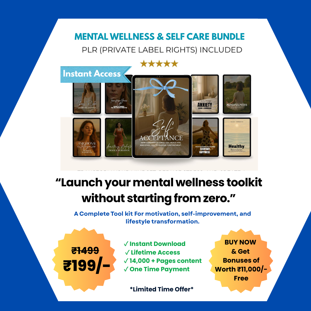 9-in-1, Done For You MENTAL WELLNESS & SELF CARE BUNDLE! + Bonuses