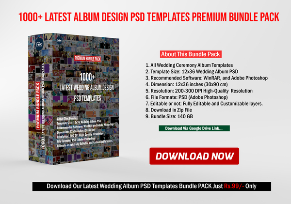 1000+ Wedding Album Design PSD Template Premium Bundle PACK