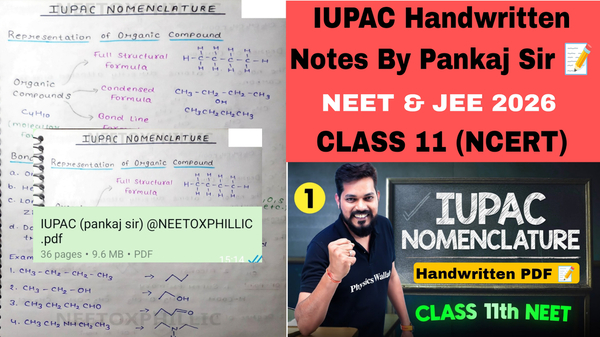 IUPAC Handwritten Notes by Pankaj Sir | Class 11 NEET 2026