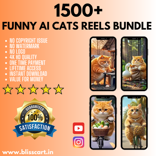1500+ AI Cat Story Reels Bundle