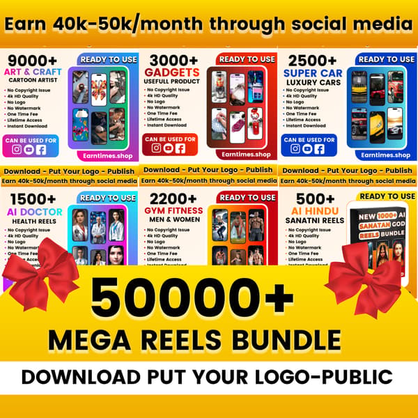 The Ultimate Mega Product Bundle(50,000+ Reels)