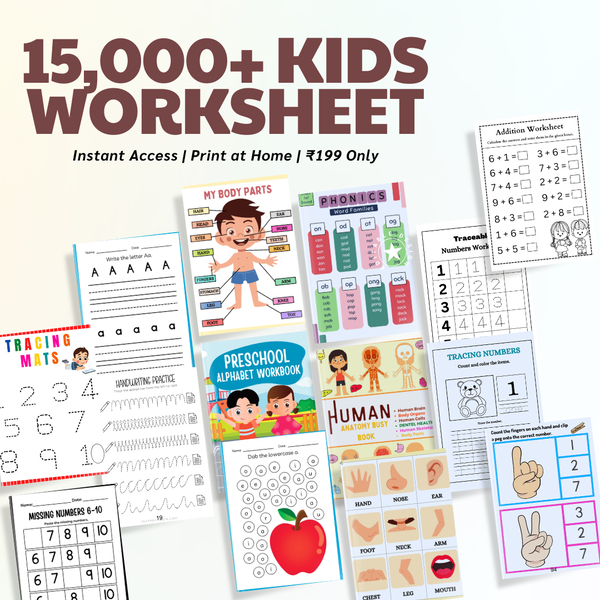 15,000+ Printable Kids Worksheets – Make Learning Fun & Easy at Home!