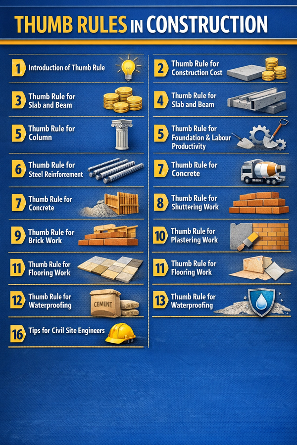 Thumb Rule For Civil Engineer - Limited Time Offer 99 Rs Only