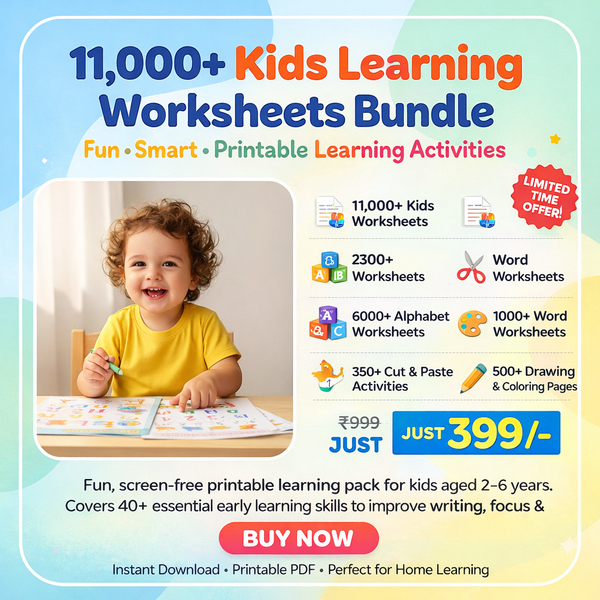 11,000+ Kids Learning Worksheets Bundle