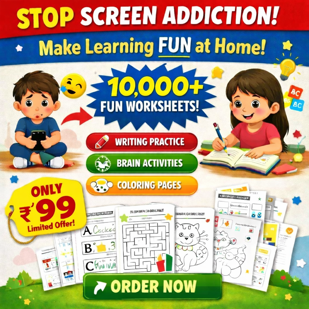 10000+ Fun Worksheets to Boost Your Child’s Learning - Kids aged 3–10 years