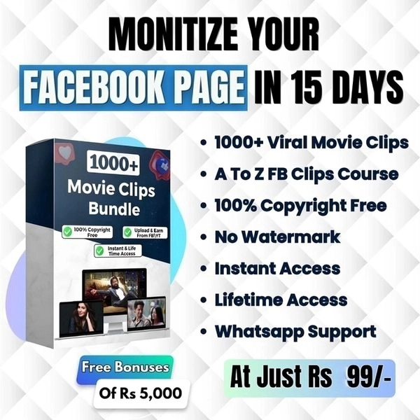 1500+ VIRAL MOVIES CLIPS BUNDLE + Facebook Viral Video Course