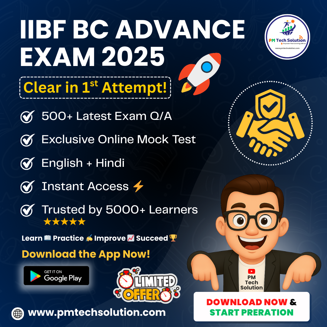 IIBF BC Advance Certification Exam Questions & Answer PDF