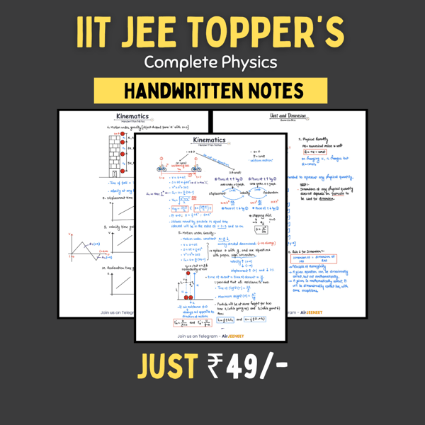 IIT JEE Topper's Notes