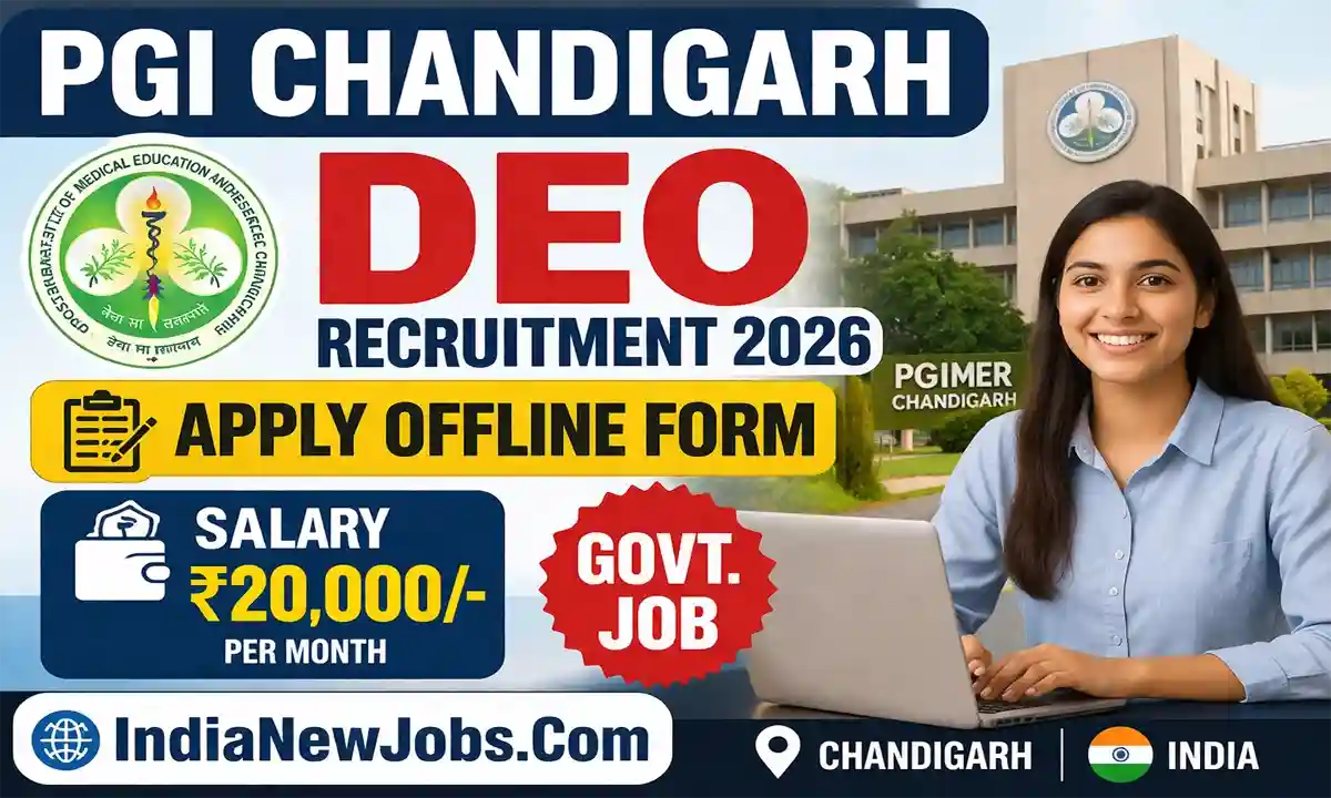 PGI Chandigarh DEO Recruitment 2026 Offline Form