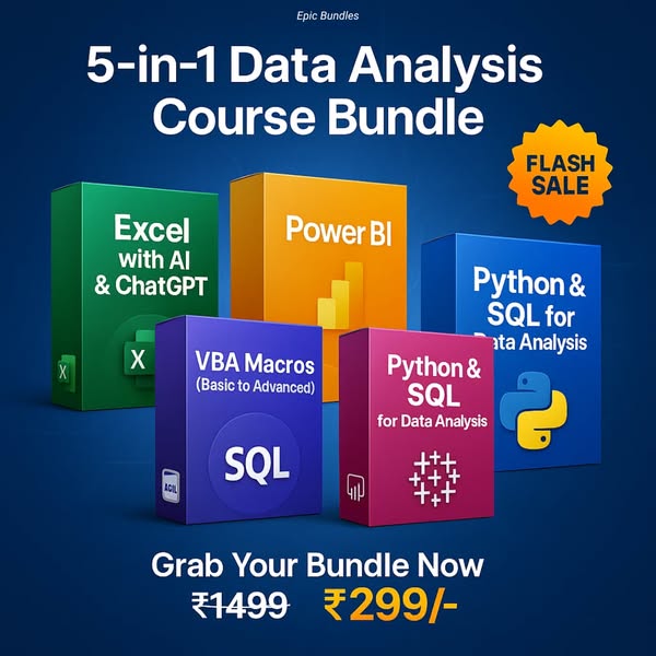 5-in-1 Data Analysis Course Bundle!