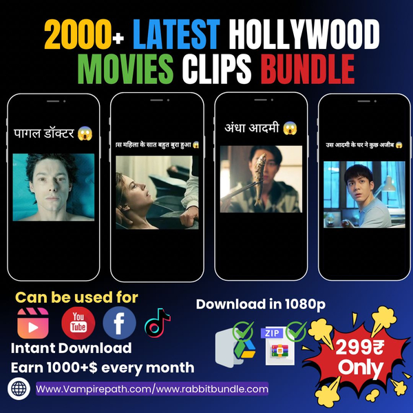 2000+ Latest Hollywood Movie Clips Bundle
