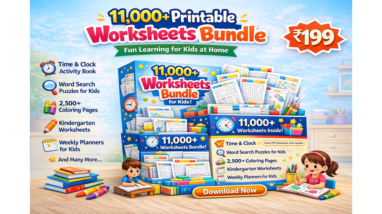 11,000+ Printable Worksheets Bundle