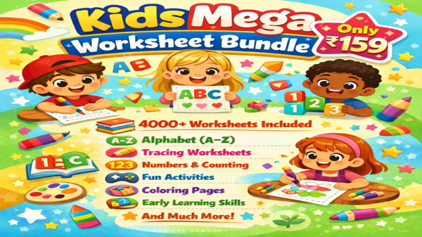 Kids Mega Worksheet Bundle