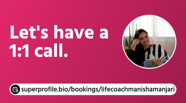 Book a 1:1 session with Manisha Manjari- India's No1 life coach